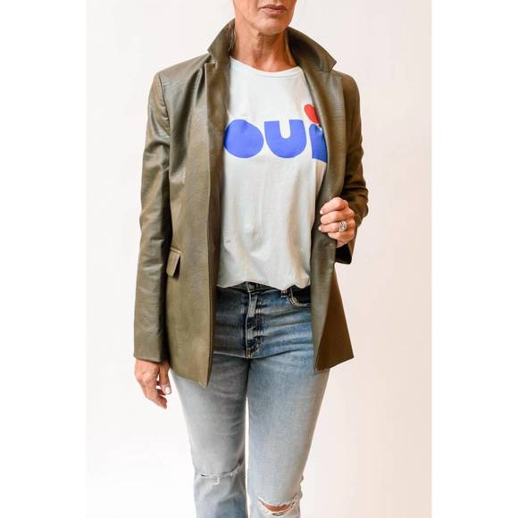 Helene Berman | Jackets & Coats | New Helene Berman Pleather Blazer In ...